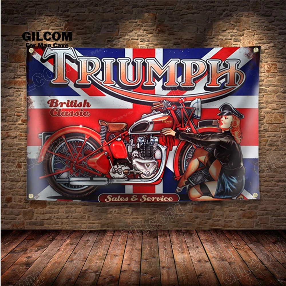 Triumph Motorcycle Posters And Signs