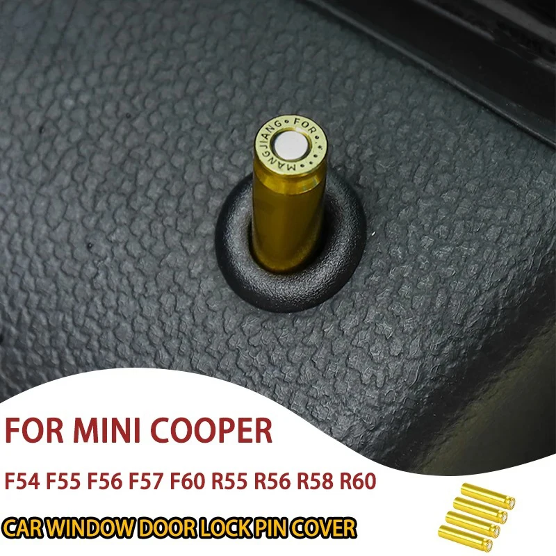 Car Window Inner Door Lock Pull Pins Copper Cover For Mini Cooper F54 ...