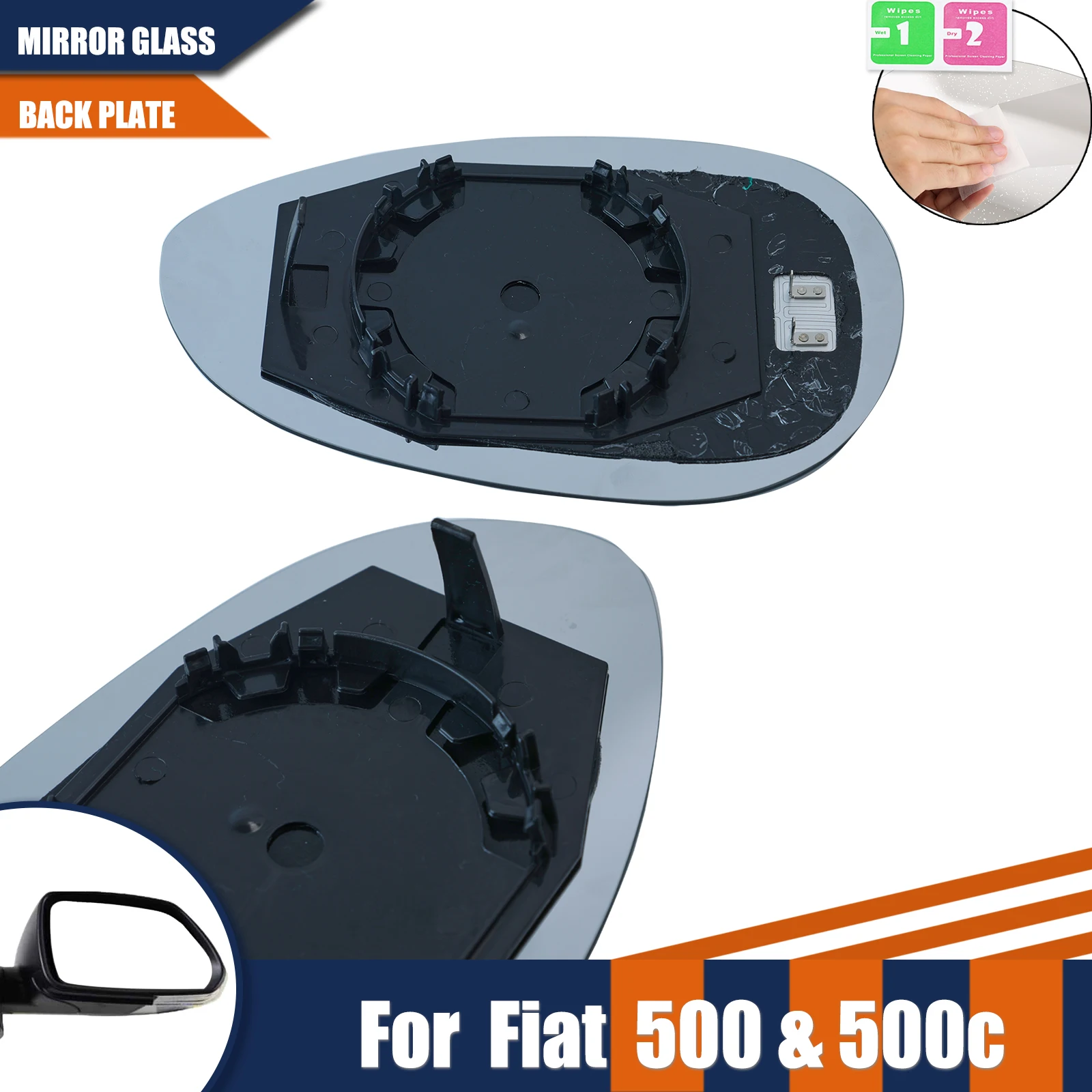 For-Fiat-500-500C-2007-2023-1X-Left-Driver-Side-Mirror-Rearview-Mirror ...