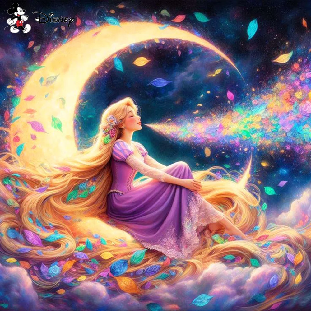 Disney-Diamond-Painting-Cartoon-DIY-Drill-Mosaic-Rapunzel-Full-Round-5D ...