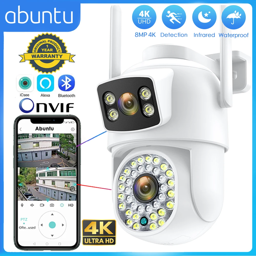 ABUNTU-8MP-4K-Outdoor-Wifi-Surveillance-Camera-Dual-Lens-Wifi-Camera ...