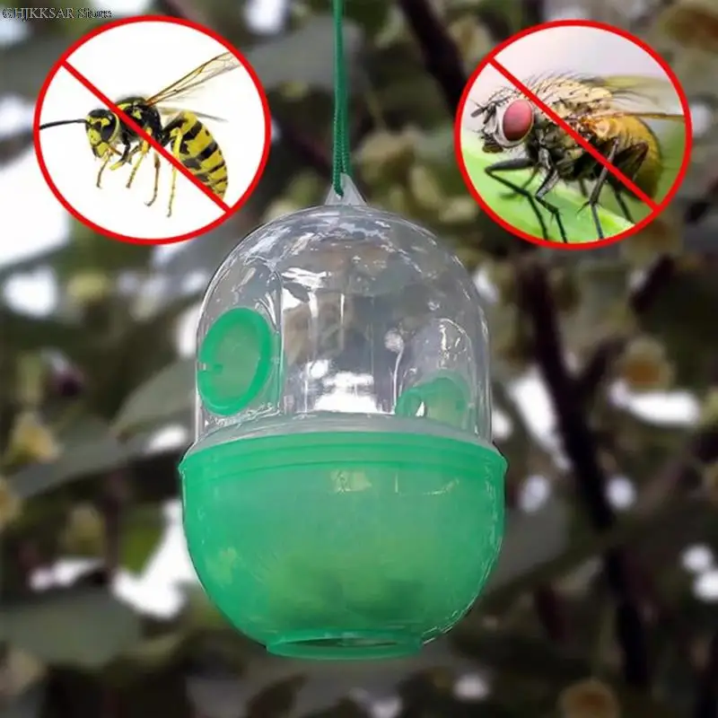 Reusable-Outdoor-Wasp-Hanging-Fly-Trap-Catcher-Beekeeping-Catcher-Cage ...