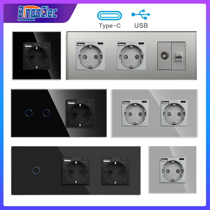 Switch Wall Socket | Touch Panel Wall Socket | Electric Touch Wall ...