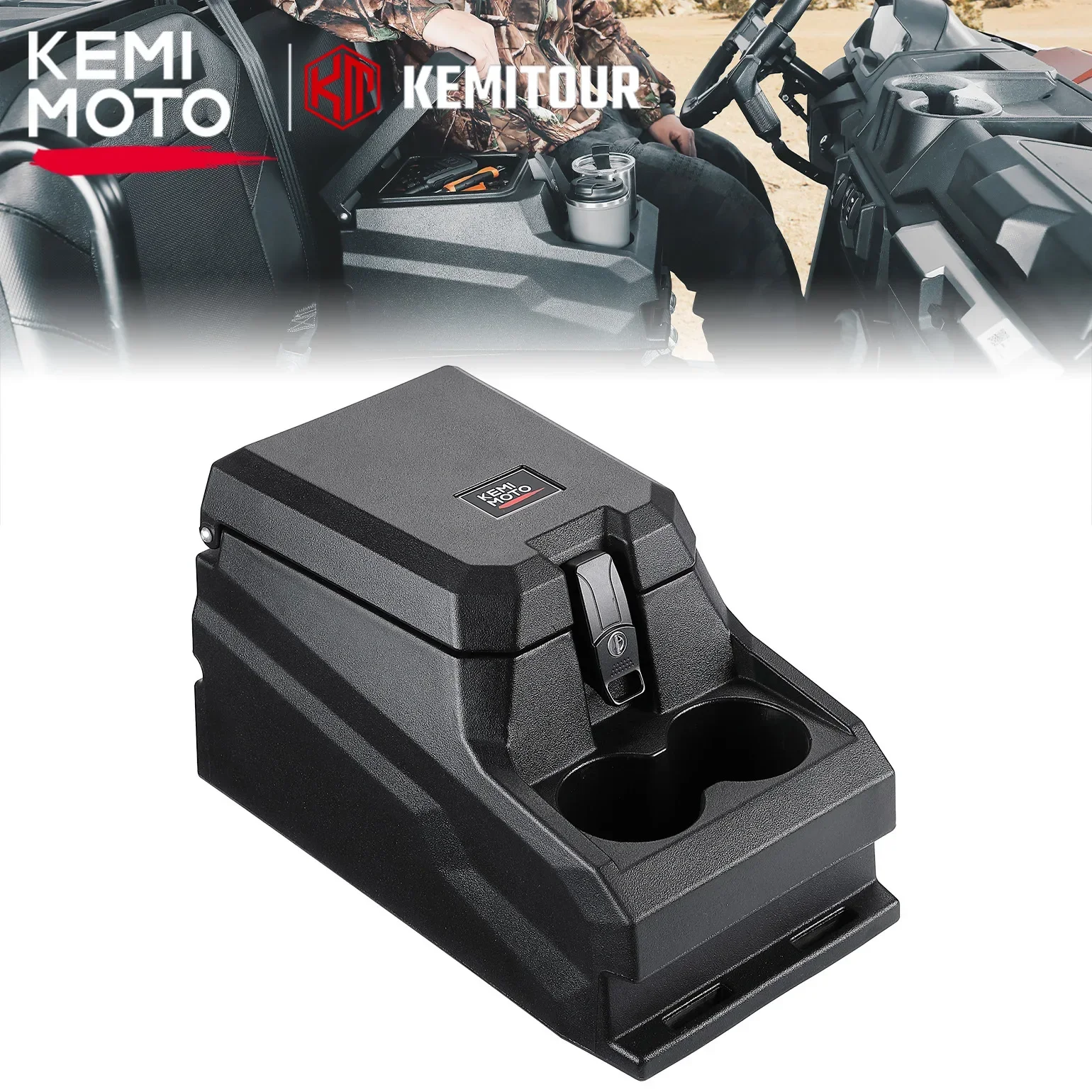 KEMIMOTO-UTV-Center-Console-for-Bench-Seat-Compatible-with-Polaris ...