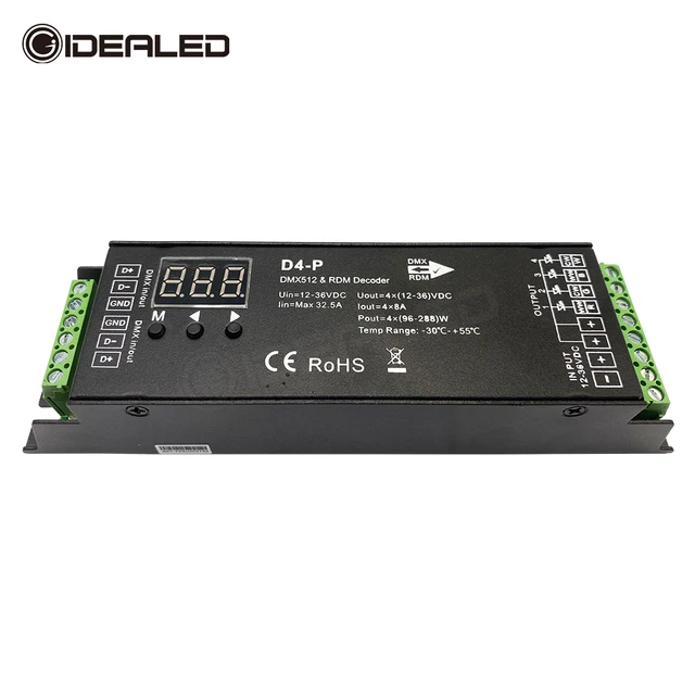 12-36V DMX 512 decode control Wall switch touch panel RGBW controller ...