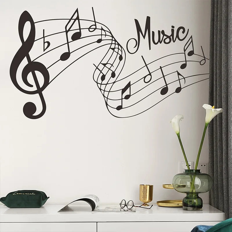 1pc-Art-Wall-Sticker-Music-Note-Self-Adhesive-Waterproof-Wall-Stickers ...