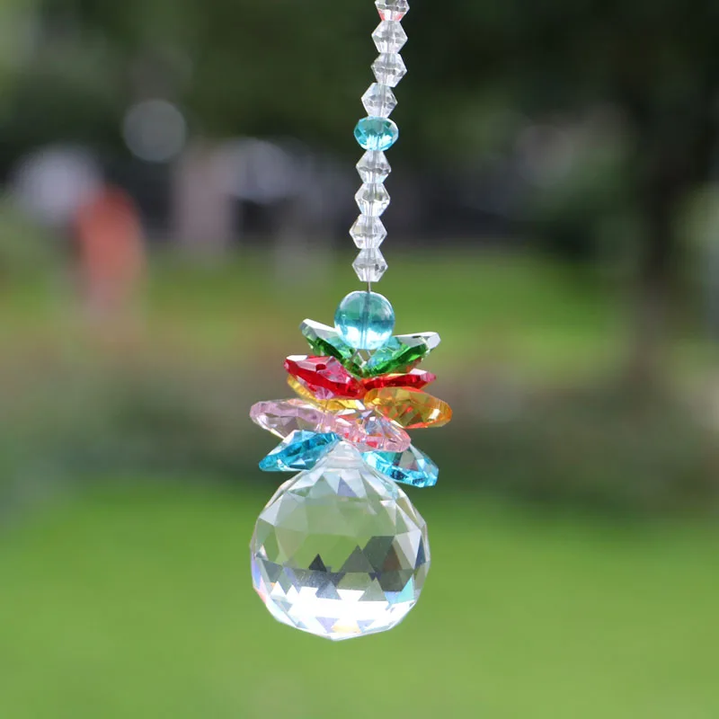 Crystal Ball Prisms Suncatcher Chandelier Part Pendant Glass Hanging ...
