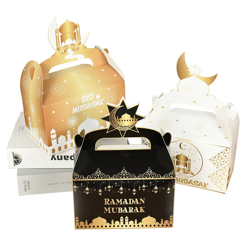 8pcs/set Eid Mubarak Cake Boxes Ramadan Candy Chocolates Gift Box ...