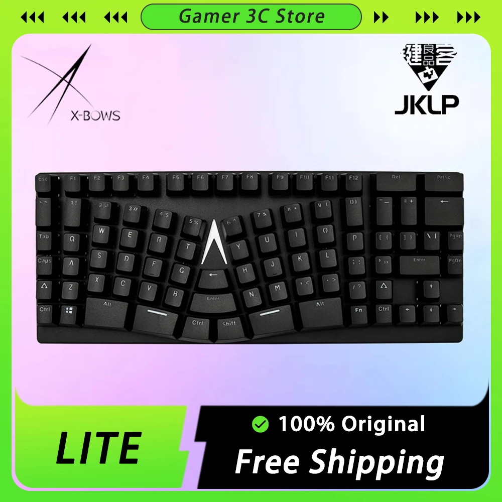 X-Bows-Lite-Mechanical-Keyboard-86-Keys-Alice-Ergonomics-White-Backlit ...