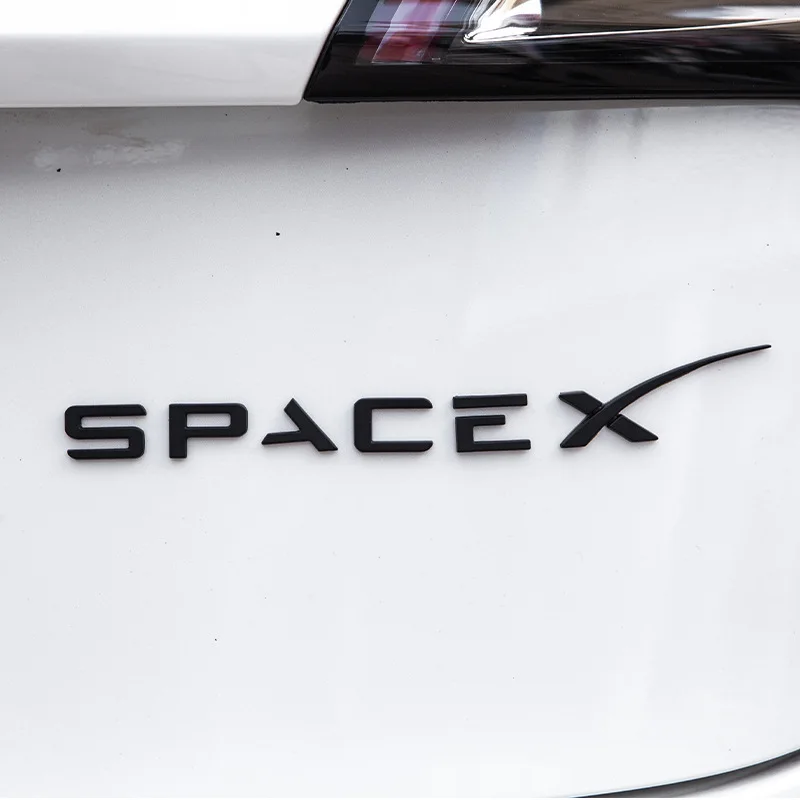 Spacex-Sticker-For-Tesla-Model-3-X-Y-S-Letters-Tail-Letter-Label-Emblem ...