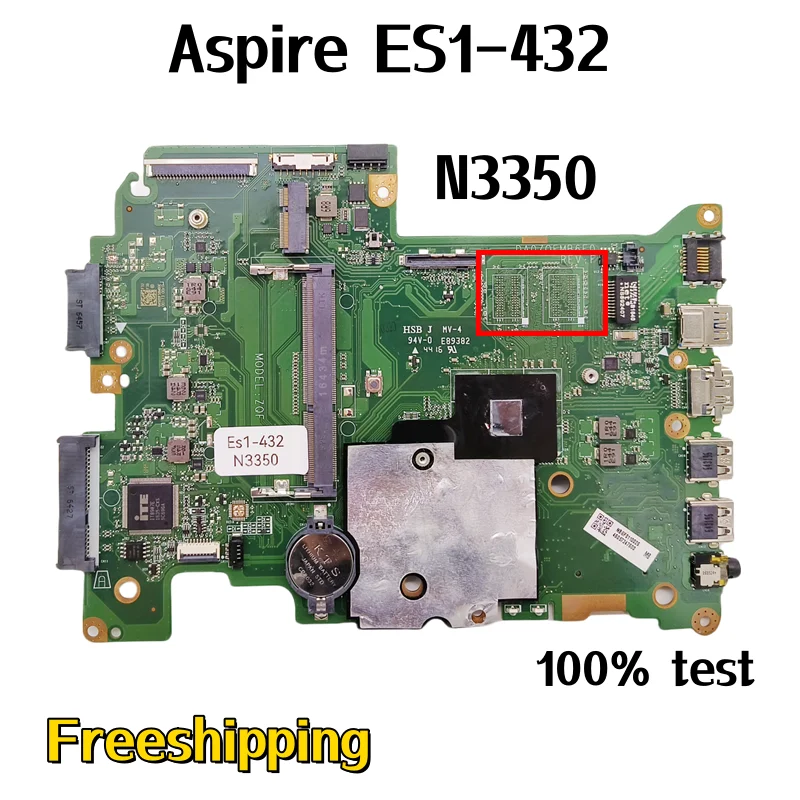 DA0ZQFMB6F0-Laptop-Motherboard-For-ACER-Aspire-ES1-432-N3350-CPU ...