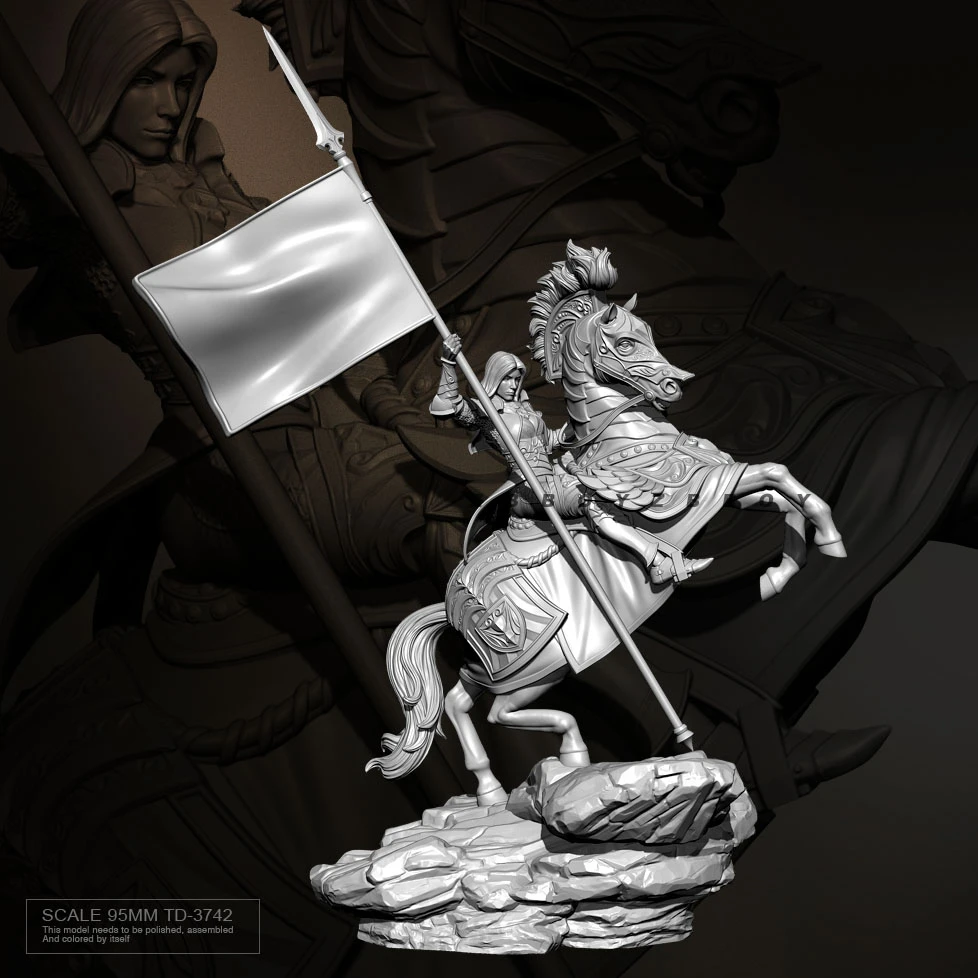 95mm Resin soldier model kits figure colorless and self assembled TD ...