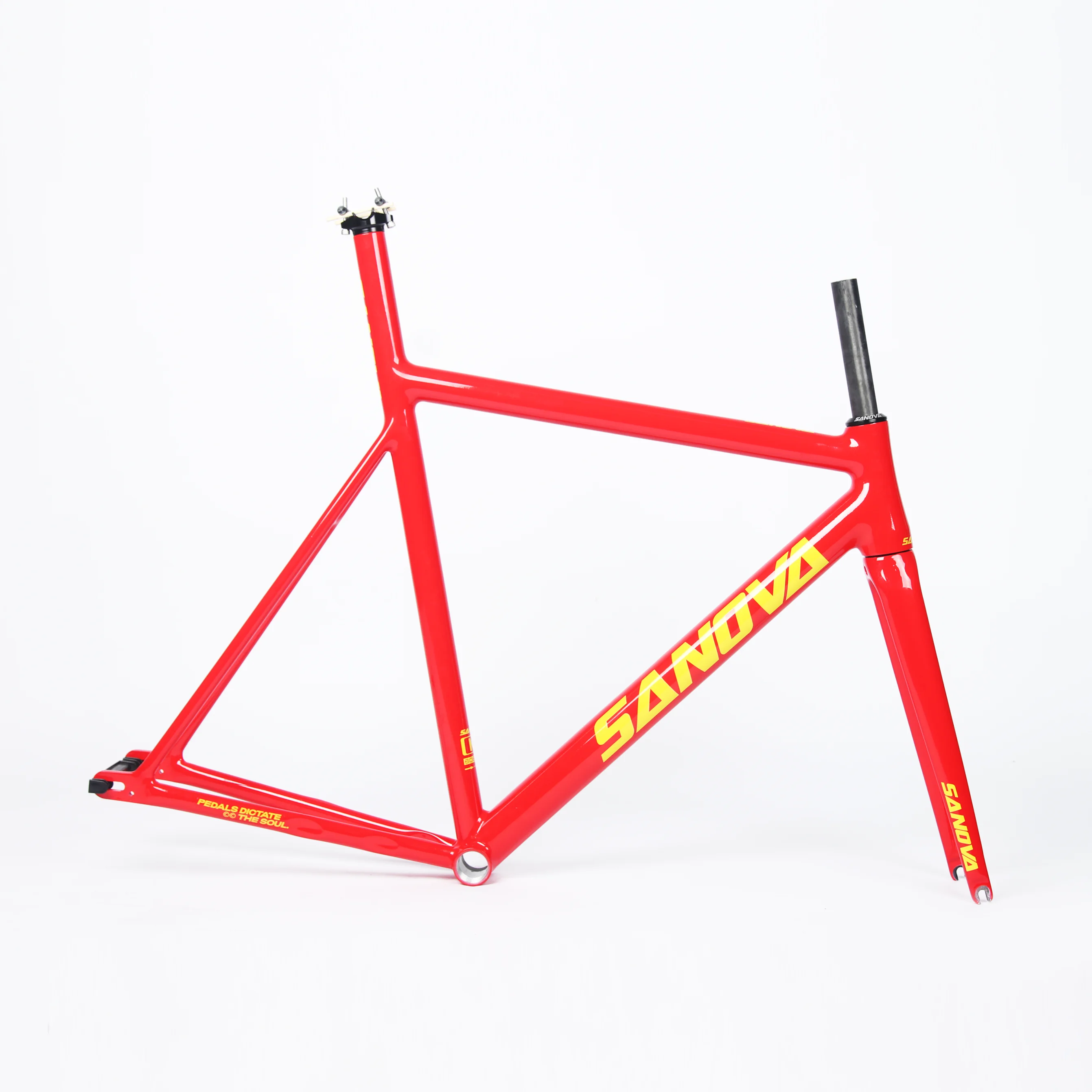 RED SANOVA Integrated Seat Tube Fixie Forward Leaning Frame 6069 ...