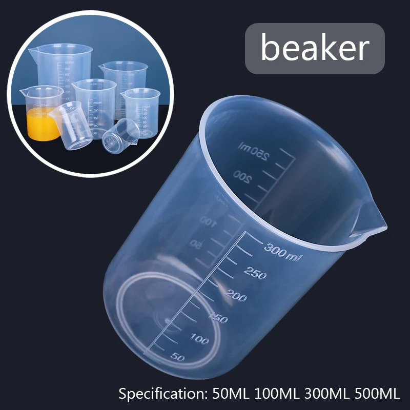 50ML-100ML-300ML-500ML-Transparent-Plastic-Beaker-Cup-Laboratory-Scale ...