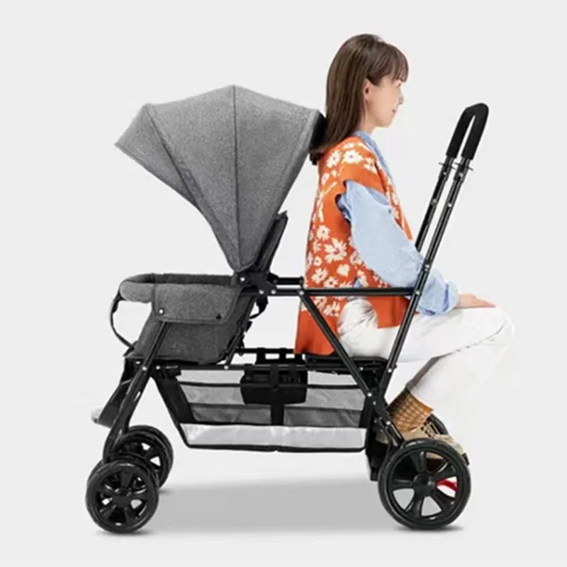 Twin-strollers-for-front-and-rear-strollers-lightweight-folding-double ...