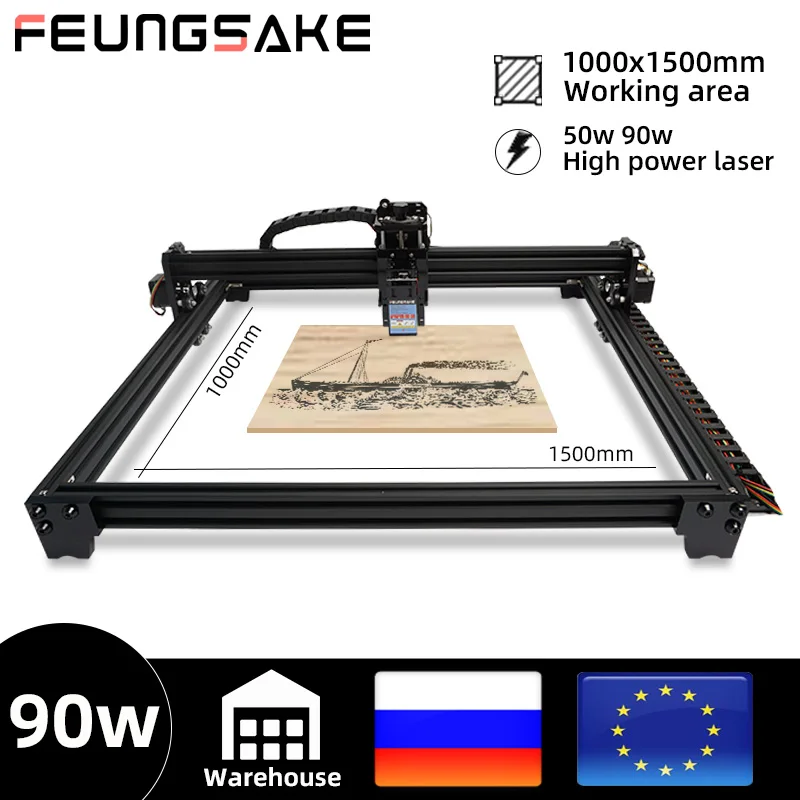 100x150cm-50w-90w-Large-laser-engraving-machine-for-wood-printer-laser ...