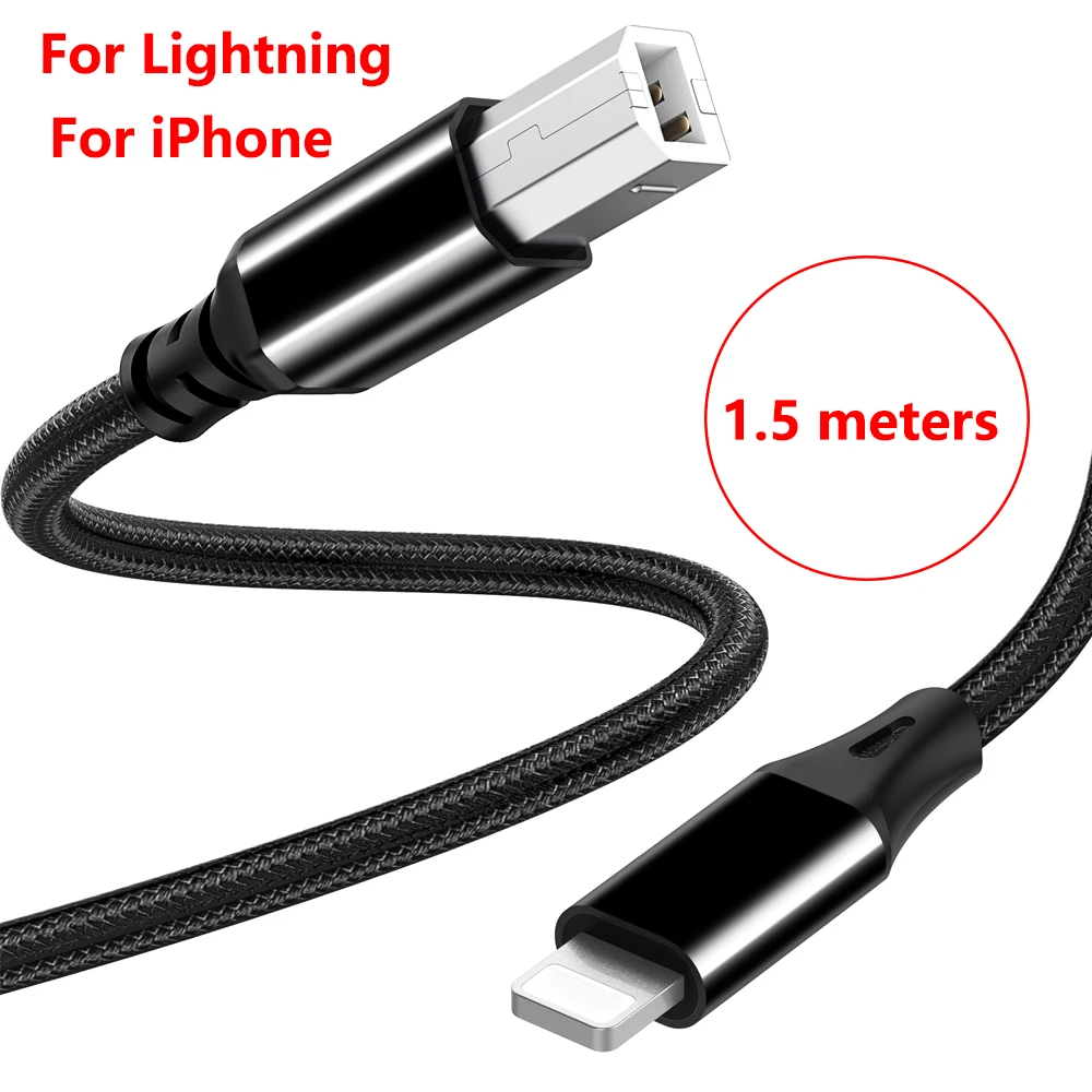 For-lightning-usb-b-cable-Type-B-Midi-Cable-OTG-for-iPhone-13-iPad-to ...