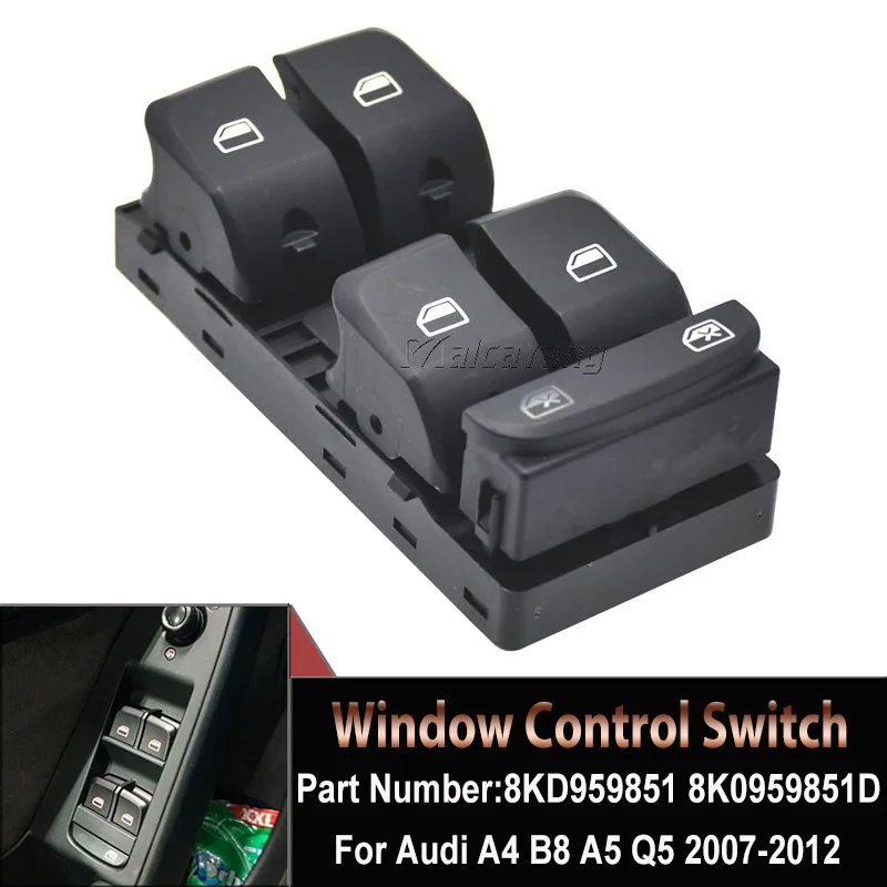 1Piece-New-8KD959851-8K0959851D-Window-Control-Switch-Panel-Button ...