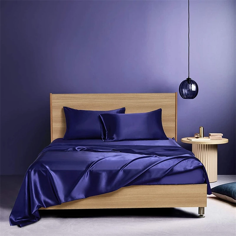 Satin King Size Sheets | Satin Sheet Queen Bed | Fabric Bedsheet Sets ...