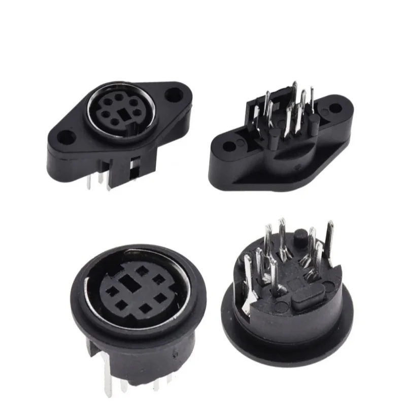 2Pcs-PS2-6P-Socket-DIN-S-Terminal-Male-Female-Mini-Plugs-Jack-Connector ...