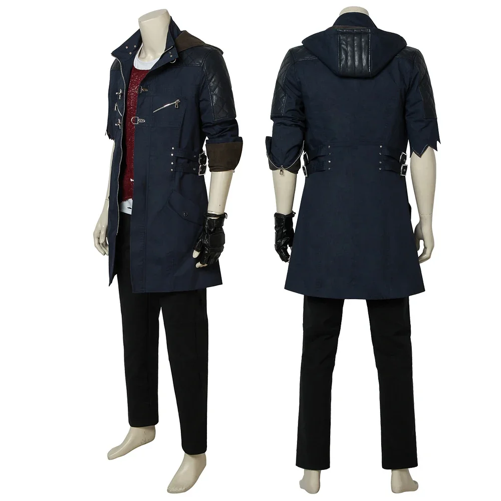 DMC 5 Nero Cosplay Full Set Outfit Jacket Demon Hunter Nero Long Jacket ...