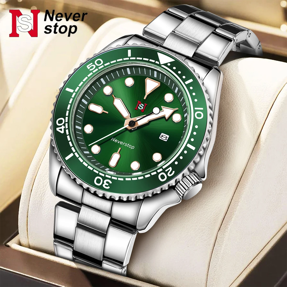 NS Mens Sports Watch | Multi-Color High-Contrast Dial and Markers ...