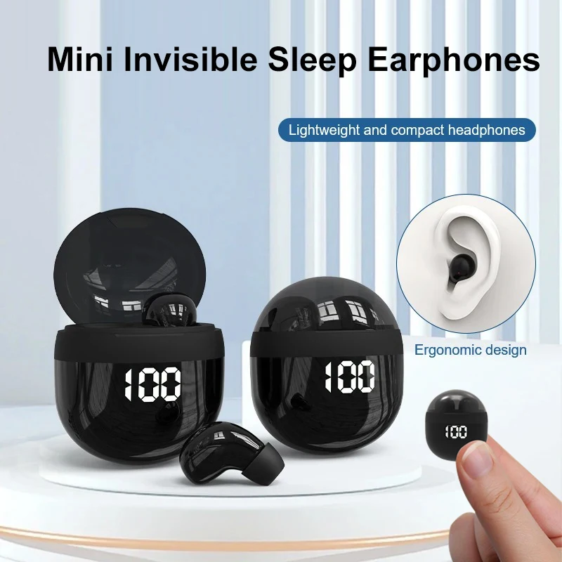 Mini-Invisible-Sleep-Headphones-TWS-Bluetooth-5-3-Earphones-with-Mic ...
