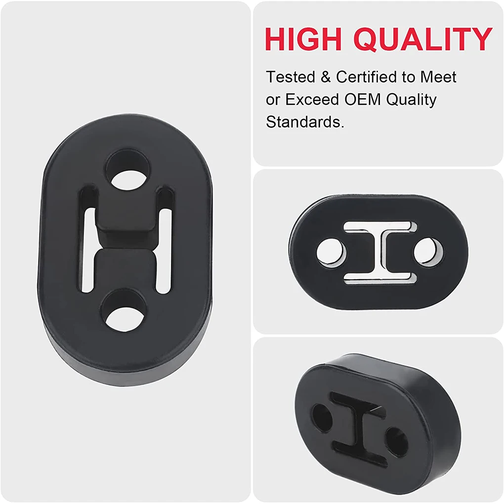 6-Pieces-Rubber-Car-Exhaust-Mount-Portable-Detachable-Universal-2-Hole ...