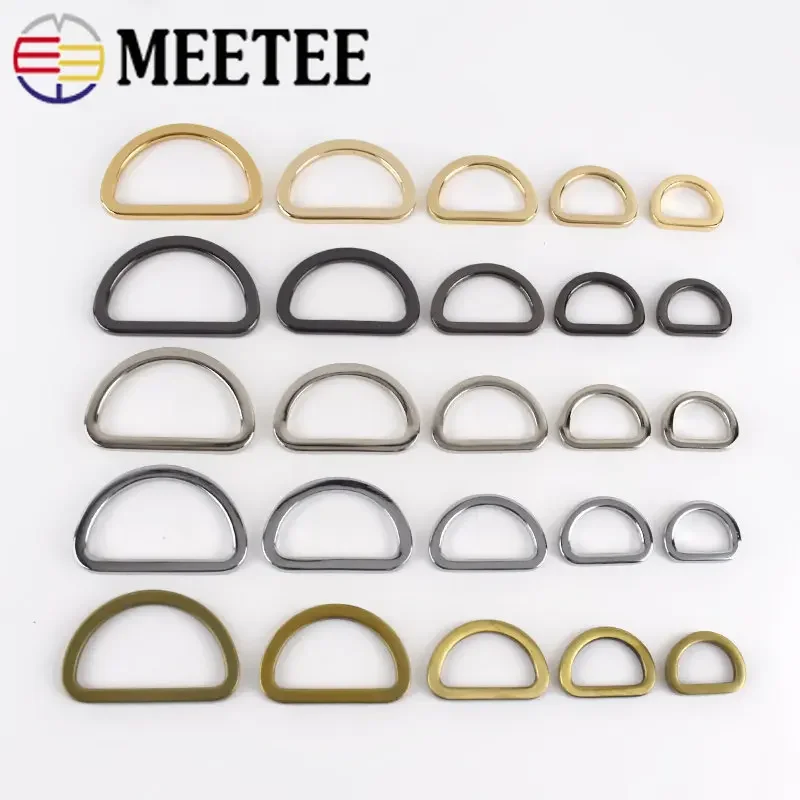 40pcs-D-Ring-Metal-Buckle-Bag-Strap-Clasp-Connector-Handbag-Webbing ...