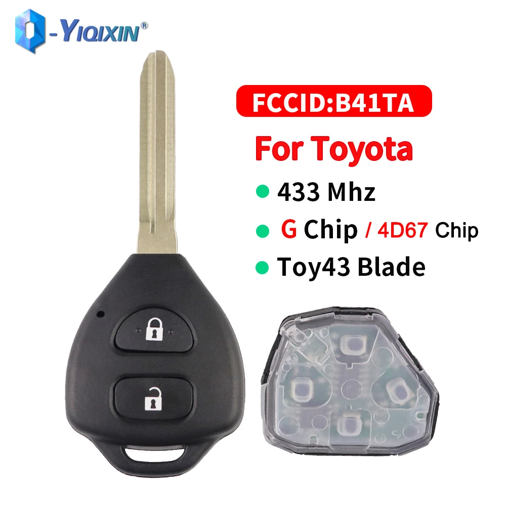 Yiqixin 433mhz Smart Key B41ta For Toyota Yaris Hiace Hilux Vigo Innova ...