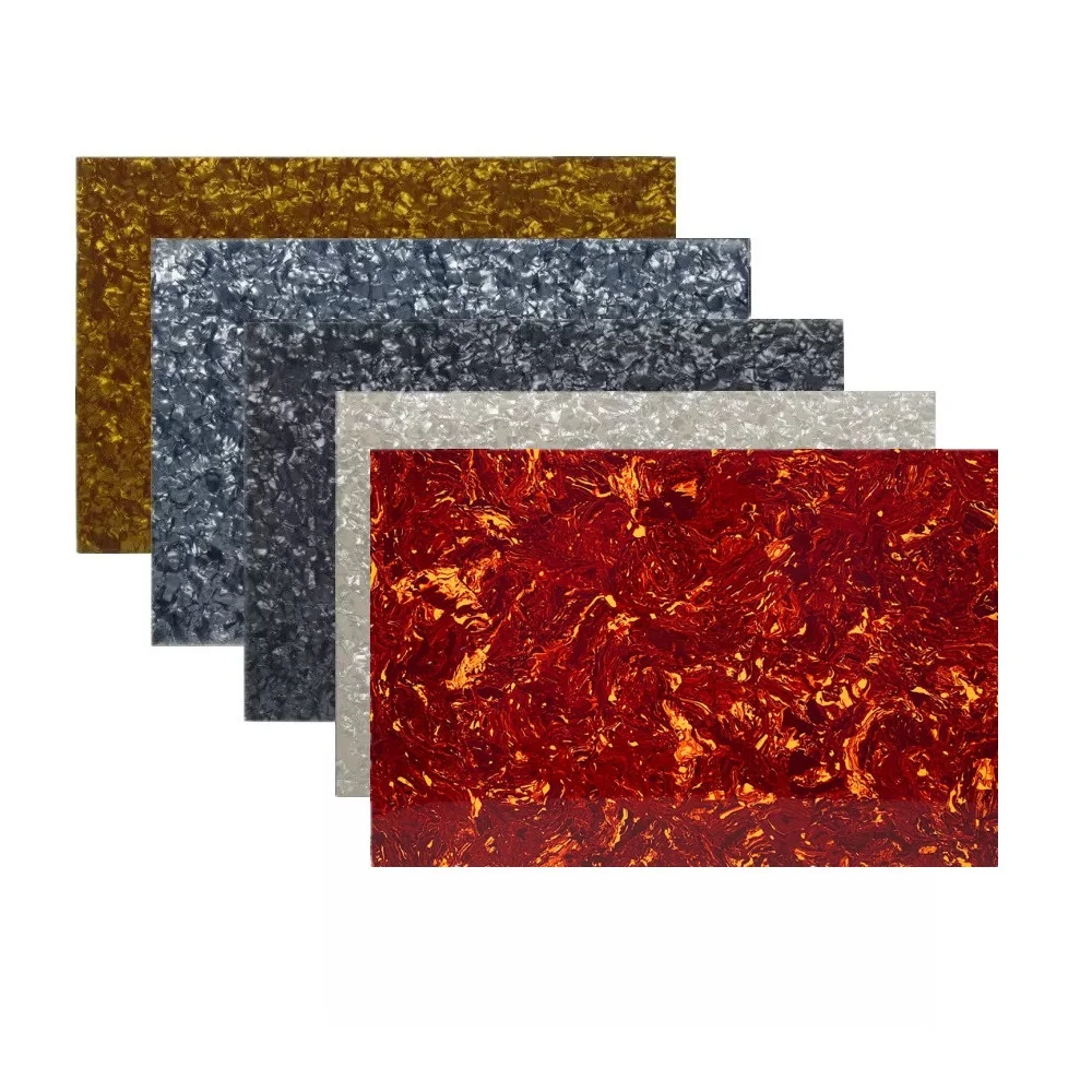 FLEOR 1PC Pearloid Celluloid Blank Guitar Pickguard Material Sheet 4ply ...
