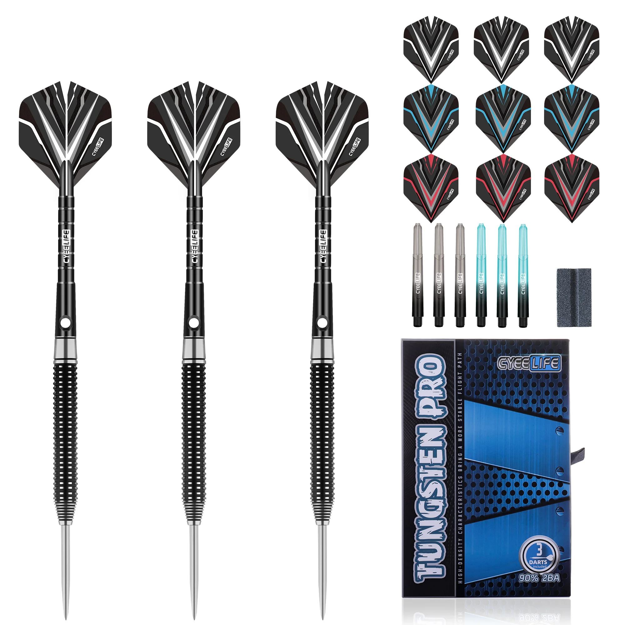 Cyeelife 3 pieces/set metal advanced tungsten steel needle dart 23g ...