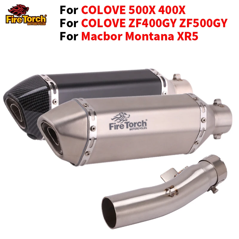 For Colove Zf 400X 500X Zf400Gy Zf500Gy Macbor Montana Xr5 Motorcycle Exhaust System Escape Moto ...
