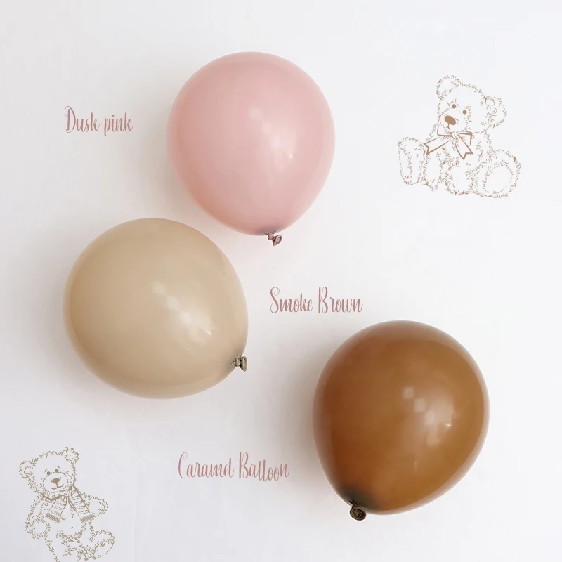 92pcs-Bear-Theme-Balloons-Garland-Set-Dusk-Pink-Smoke-Brown-Ballon-Arch ...