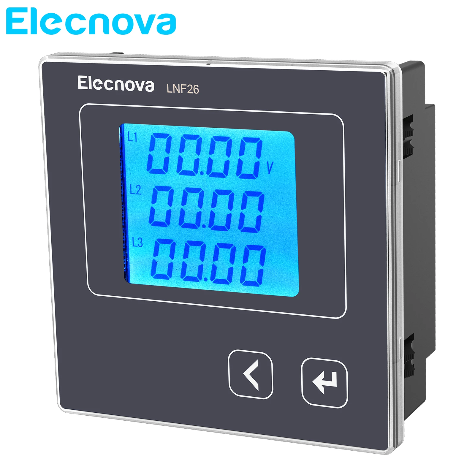 LNF26 Three Phase Digital AC Voltmeter 3P4W Measures Voltage,Frequency ...