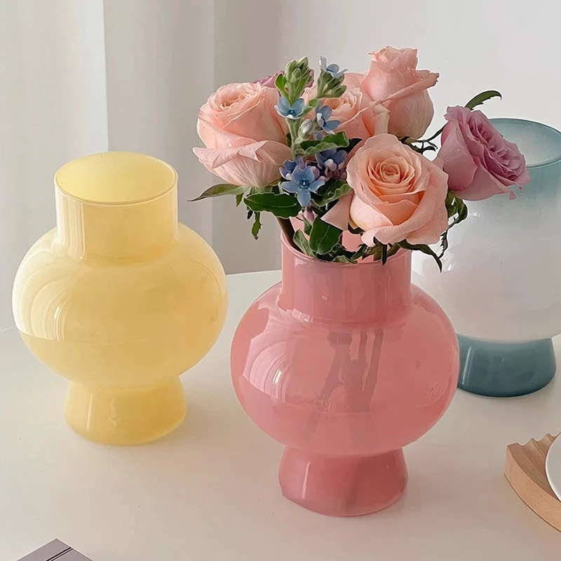 Retro Glass Vase Flower Vase Decoration Home Decoration Flower Bottle ...