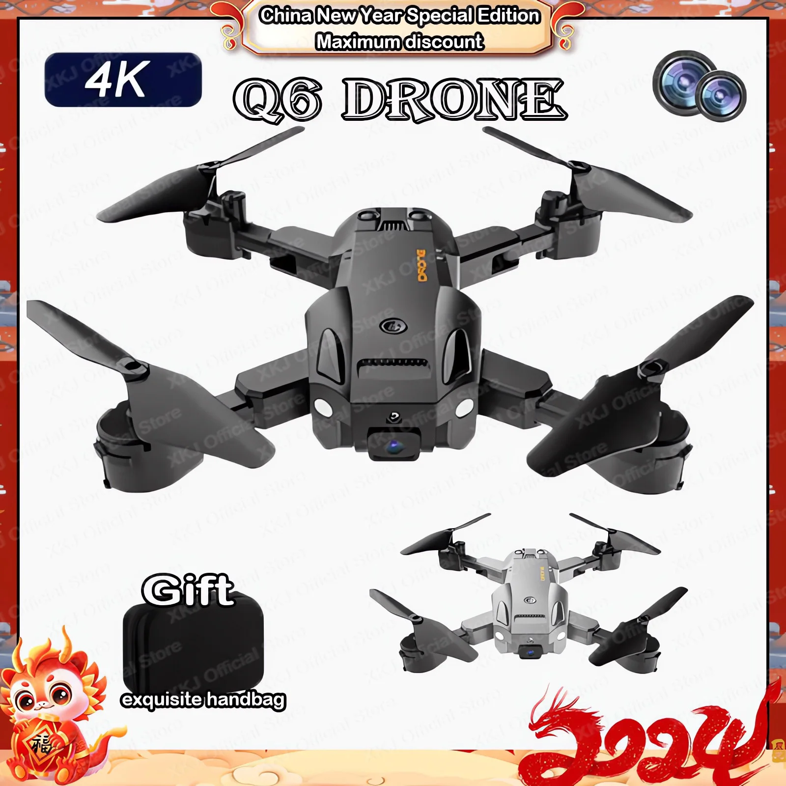 New-Q6-GPS-8K-HD-Dual-Camera-Obstacle-Avoidance-Folding-Quadcopter ...