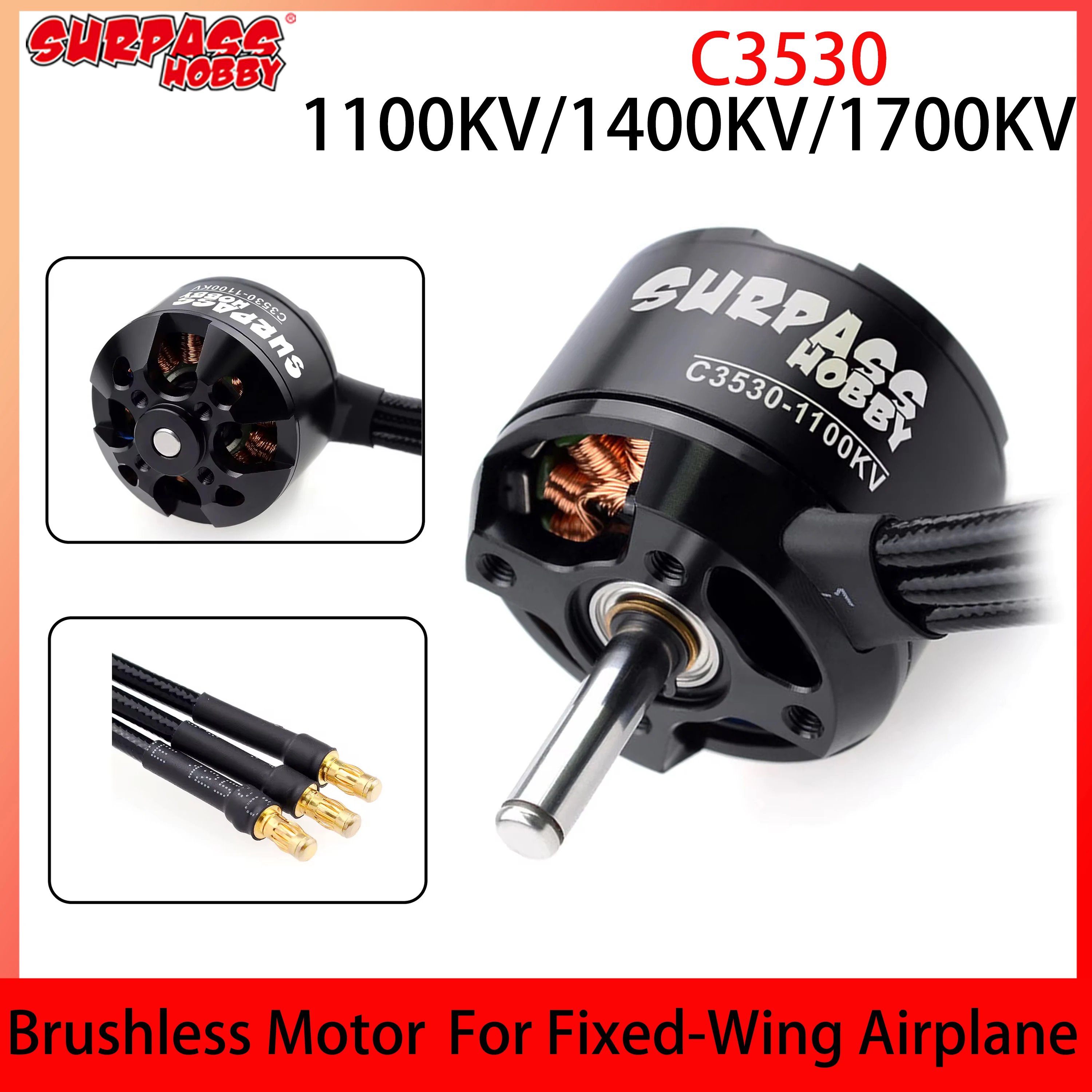 SURPASS HOBBY C3530 3530 Motor sem escova 1100KV 1400KV 1700KV ...