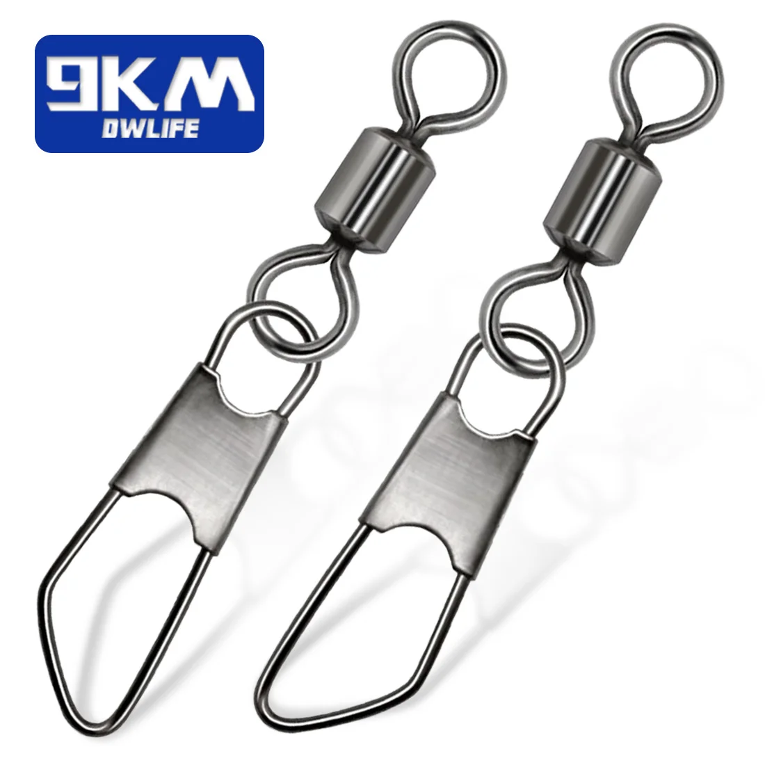 Fishing-Rolling-Swivel-with-Safety-Snap-Quick-Change-Snap-Saltwater ...