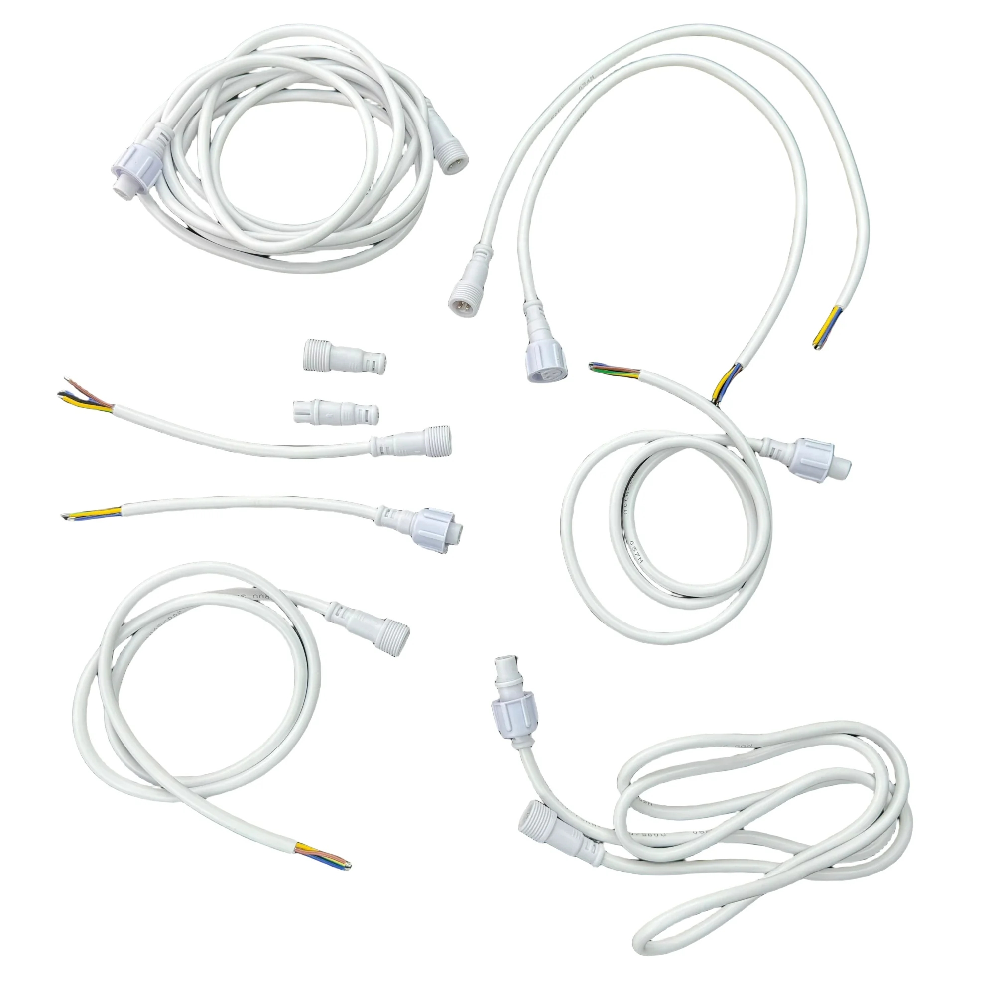 2-3-4-Core-18AWG-Round-Wire-Waterproof-Pigtails-Extension-Cable-Male ...