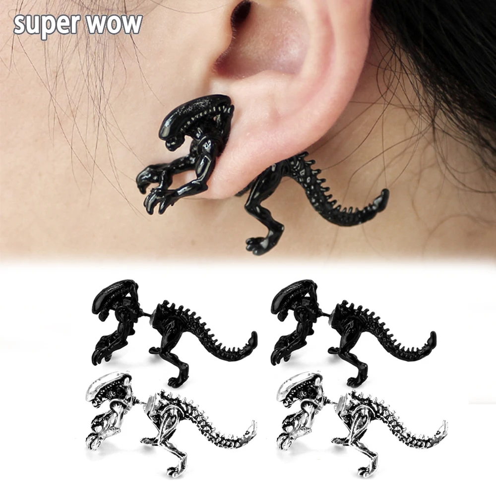 Pendientes-de-Metal-para-hombres-y-mujeres-Piercing-de-esqueleto-de ...