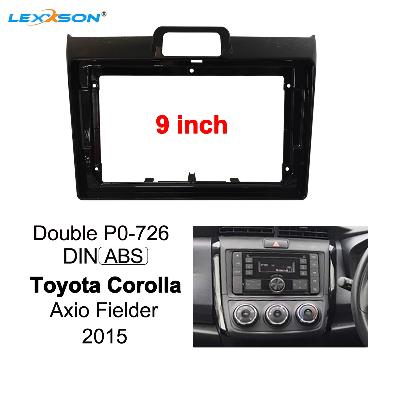 9 Inch Car Fascia For Toyota Corolla Axio Fielder 2015 Audio Fitting ...