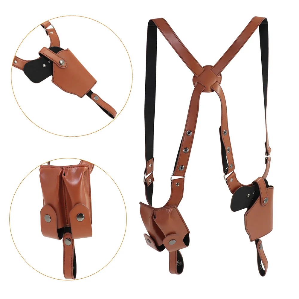 Tactical-Stealth-Pistol-Holster-Double-Magazine-Hidden-Gun-Pouches ...