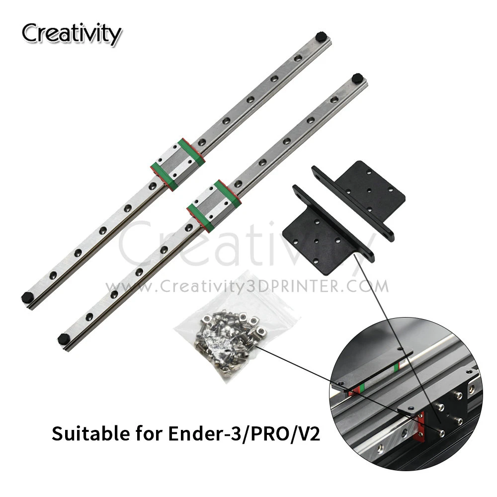 Ender 3/v2/pro 3d Printer Upgrade Linear Rail Kit Y-axis X Axis Linear Guide Kit For Ender-3 ...