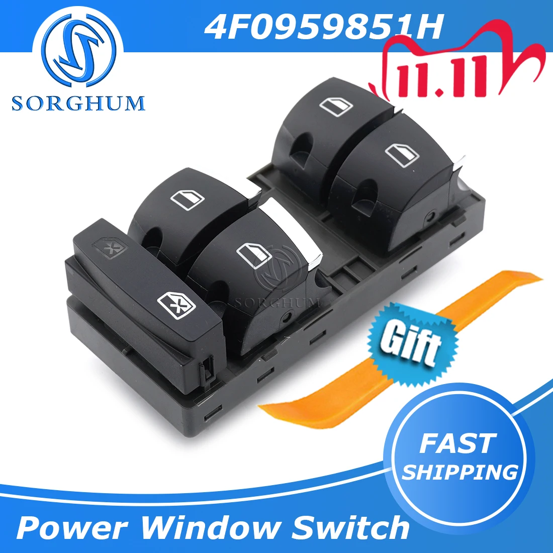 Sorghum-4F0959851H-4F0-959-851H-New-Chrome-Master-Power-Window-Control ...