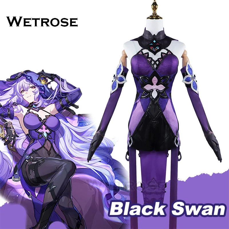 Wetrose-Black-Swan-Cosplay-Costume-Honkai-Star-Rail-Full-Set-Wig ...