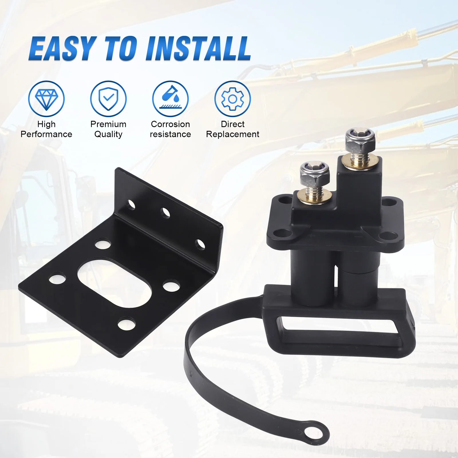 Black Car ABS Rubber Plastic Remote Jump Start Terminal Kit with ...