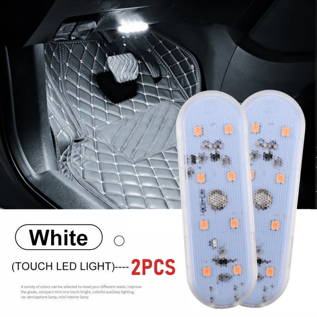 2PCS LED Interior Car Light Wireless Interior Lights Car LED Touch ...