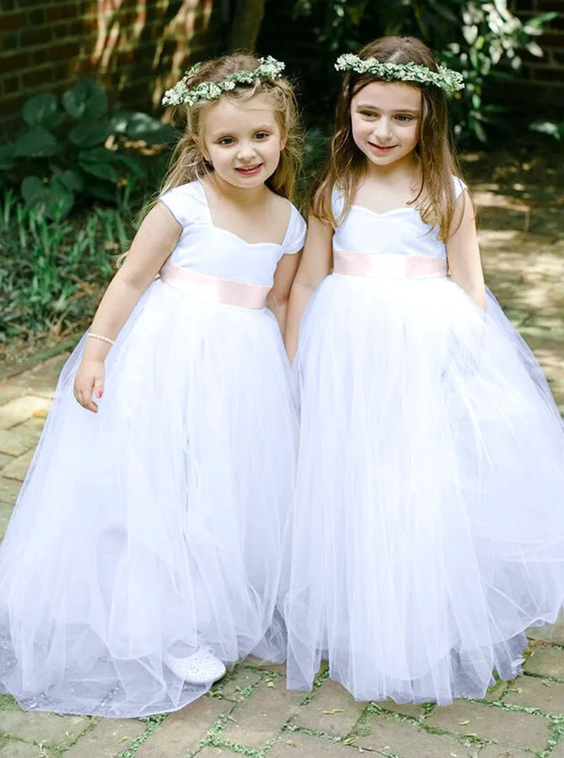 Toddlers-A-Line-Strap-First-Communion-Dress-Satin-Bow-Sashes-Mini-Bride ...