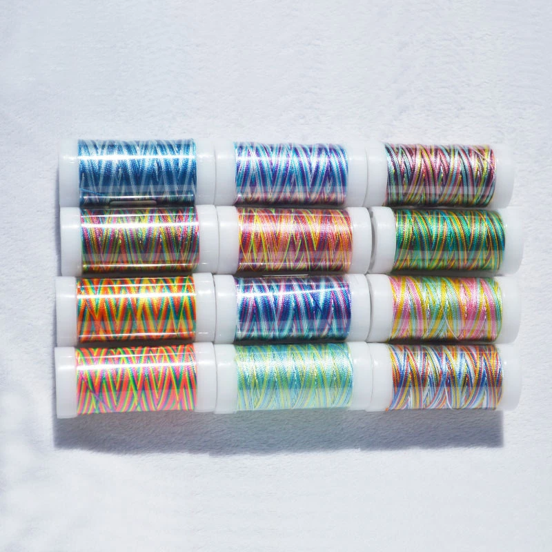 3 strands gradient section dyed thread DIY woven bracelet colored ...